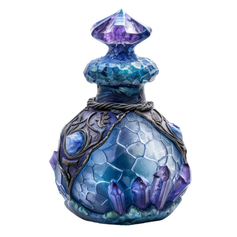 Ornate Crystal-Encrusted Potion Bottle Stock Photo - Illustration of ...