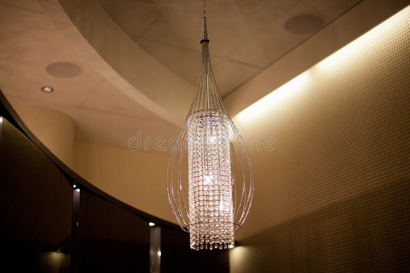 Ornate Crystal Light Fitting Stock Image - Image of interior, glow ...