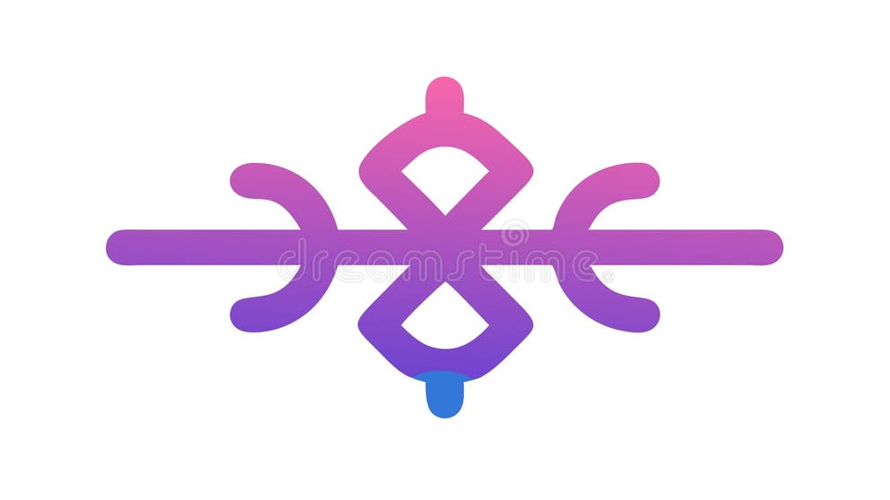 Ornate Data Flow Symbol Icon, Complex Network, Vector Design Generative ...