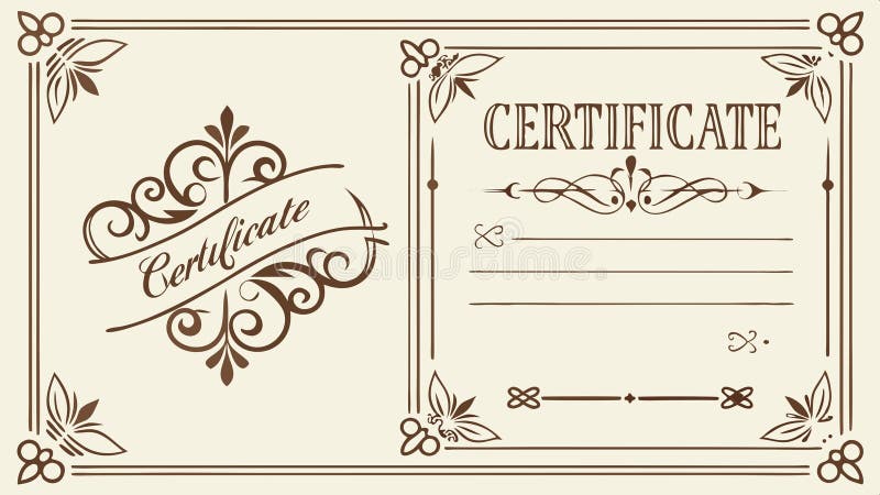 Ornate Decorative Border for a Certificate or Official Document Vector ...