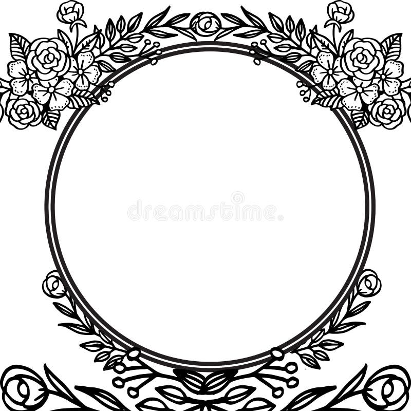 Ornate Decorative Frame, Crowd of Flower, Pattern of Card. Vector Stock ...