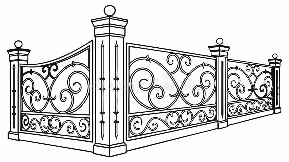 Ornate Decorative Gate with Intricate Scrollwork Classical Architecture ...