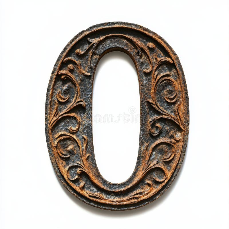 Ornate Decorative Letter "O" with Intricate Designs and a Vintage ...