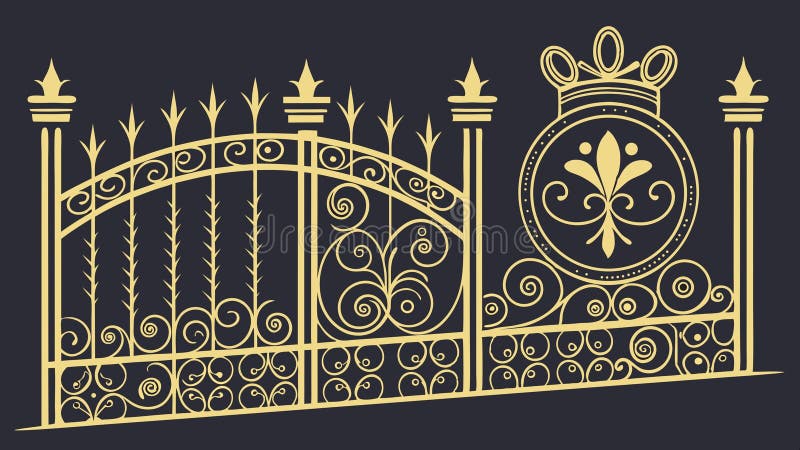 Ornate Decorative Metal Gate Design Vector Design Generative AI Stock ...