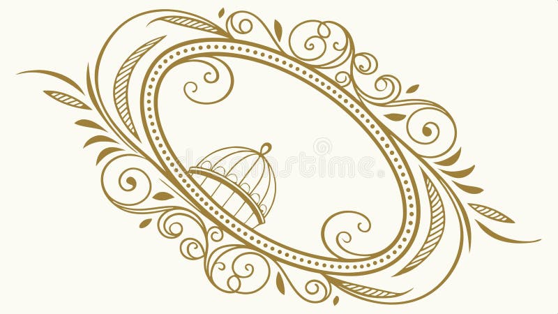 Ornate Decorative Oval Frame Design Element Vector Design Generative AI ...