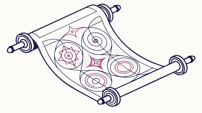 Ornate Decorative Scroll Document, Ancient Text, Vector Design ...