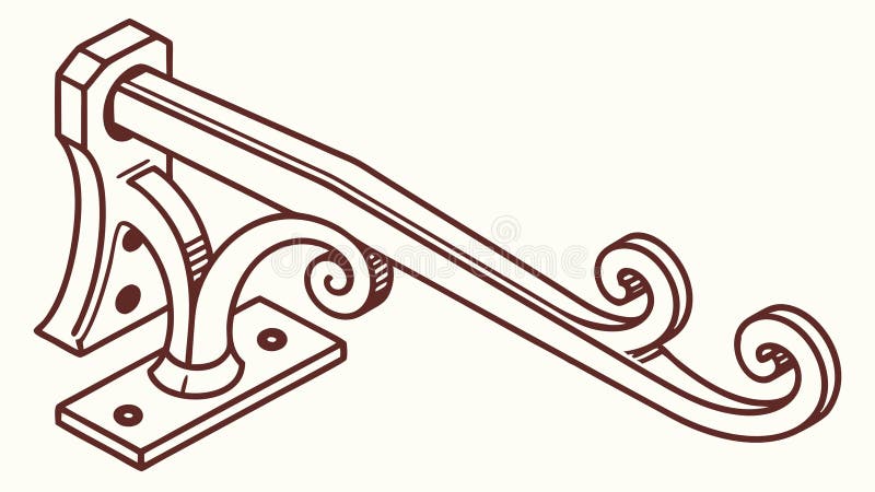 Ornate Decorative Shelf Bracket, Architectural Element, Vector Design ...