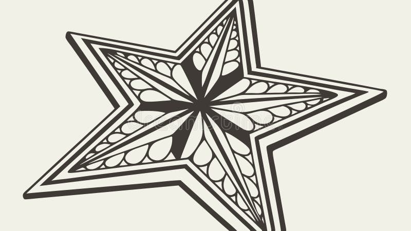 Ornate Decorative Star, Symbol, Elegance, Design Element, Vector Design ...