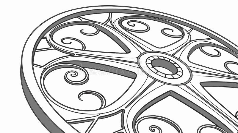 Ornate Decorative Wheel Spoke Pattern Vector, Vector Design Generative ...