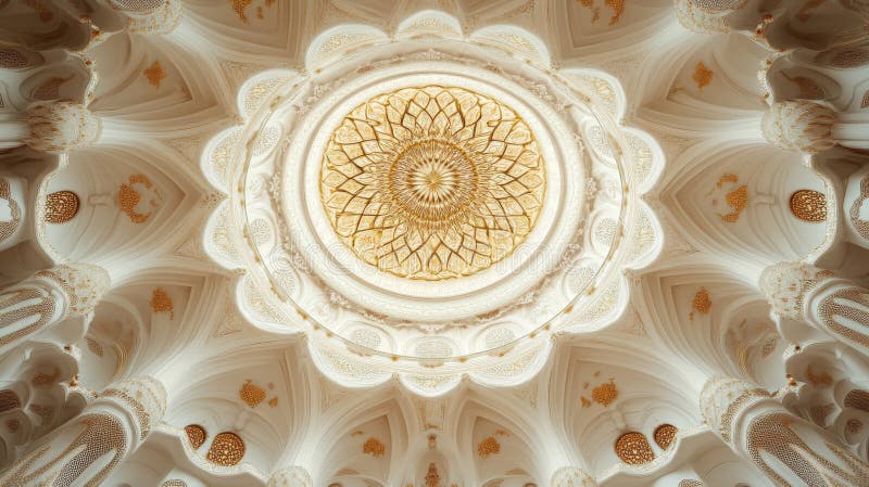Ornate Dome Interior Architectural Detailing Stock Illustration ...