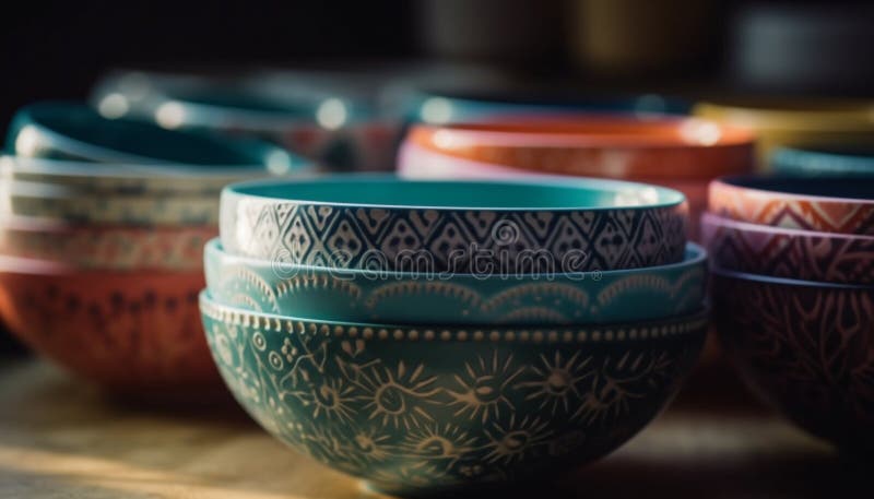 Ornate Earthenware Vase, a Colorful Indigenous Souvenir Generated by AI ...