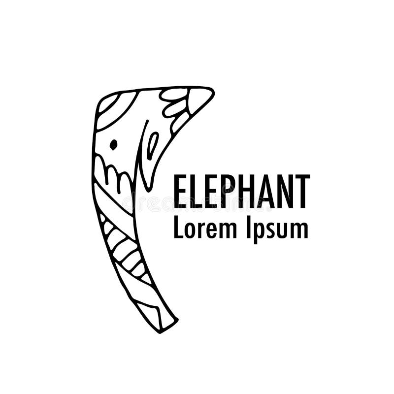 Ornate elephant design stock vector. Illustration of icon - 91572857
