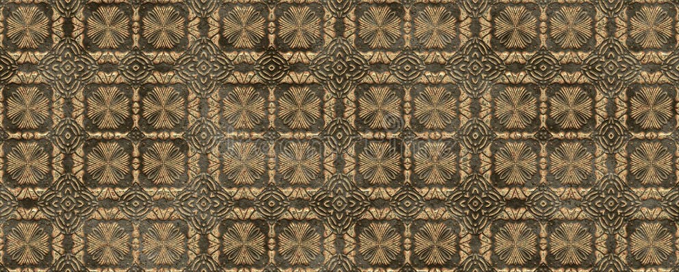 Ornate Embossed Metal Panel Texture Stock Image - Image of metal, retro ...