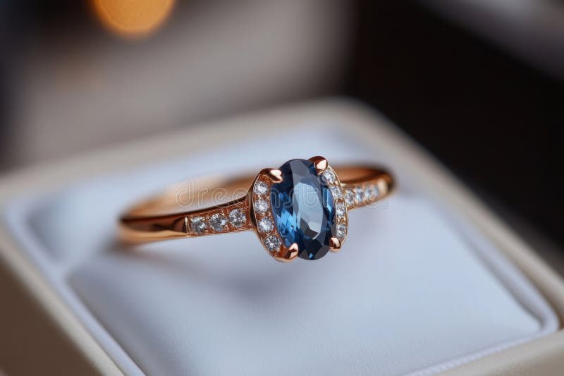 Ornate Engagement Ring with a Brilliant Diamond Displayed in a Luxury ...