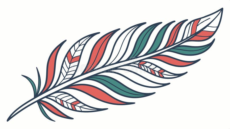 Ornate Feather Illustration, Detailed and Decorative Design Element ...