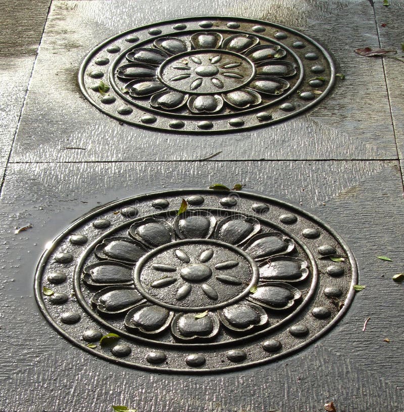 Ornate Floor Tiles with Circular Pattern Stock Image - Image of tiles ...