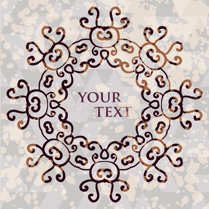 Ornate Floral Asian Mandala. Round Frame for Your Stock Vector ...