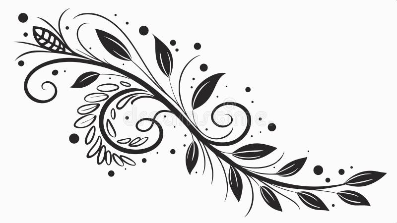 Ornate Floral Decorative Scroll Design Element Vector Design Generative ...
