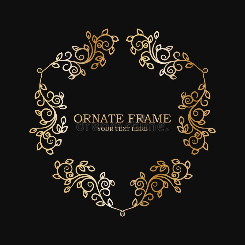 Ornate Floral Frame. Vector Isolated Illustration Stock Vector ...