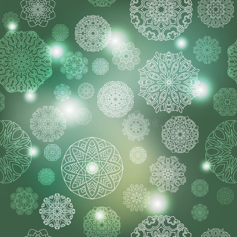 Ornate Floral Seamless Texture, Endless Pattern with Glowing Bright ...