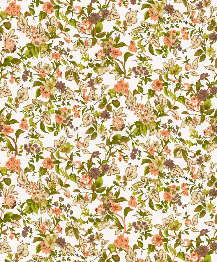 Ornate Floral Tropical Seamless Surface Pattern Textile Design Stock ...