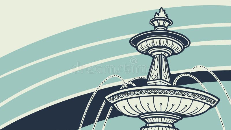 Ornate Fountain with Water Drops, Elegant Water Feature, Decorative ...