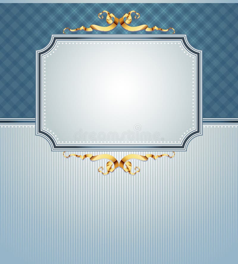 Blue ornate frame stock vector. Illustration of retro - 15402834