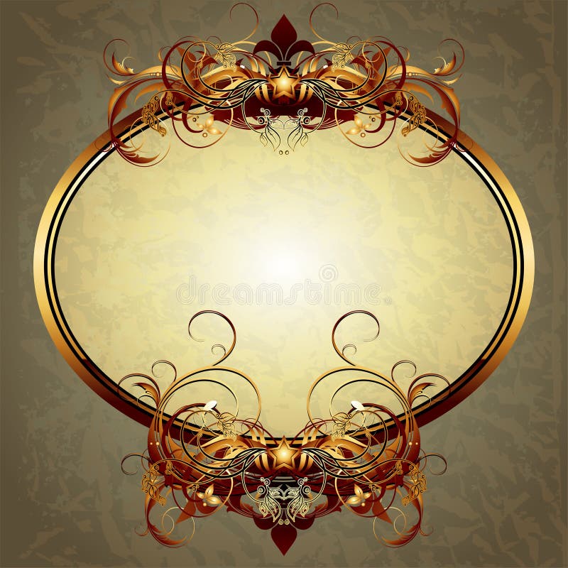 Ornate frame stock vector. Illustration of floral, curl - 20680772