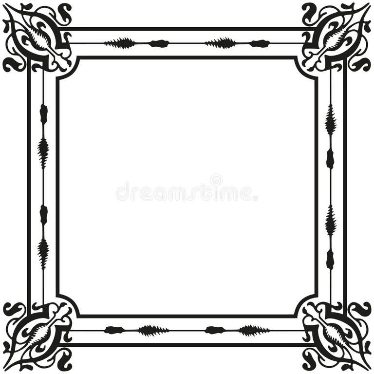 Ornate Frame Border. Decorative Corner Accents. Elegant Vector Design ...