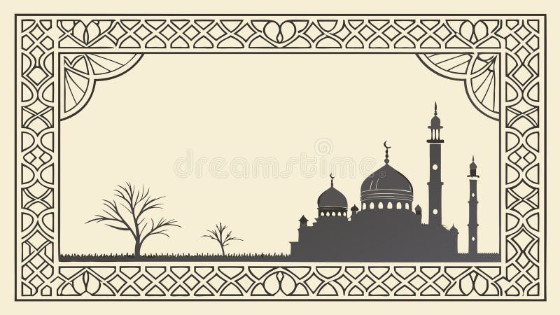Distant Mosque Silhouette Stock Illustrations – 313 Distant Mosque ...