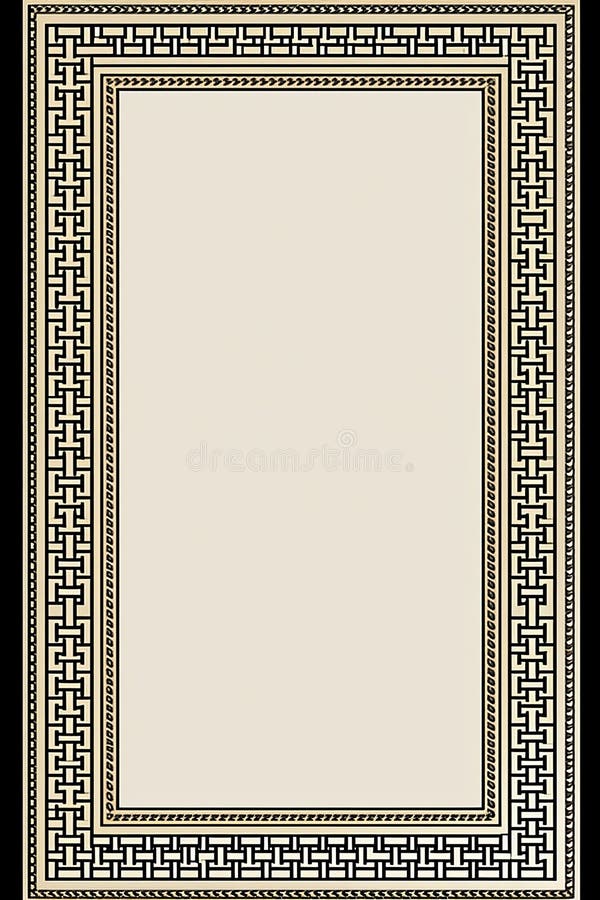 An Ornate Frame with a Greek Border Vector Stock Illustration ...
