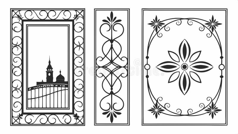 Ornate Frames Set, Decorative Borders, Elegant Frames, and Picture ...