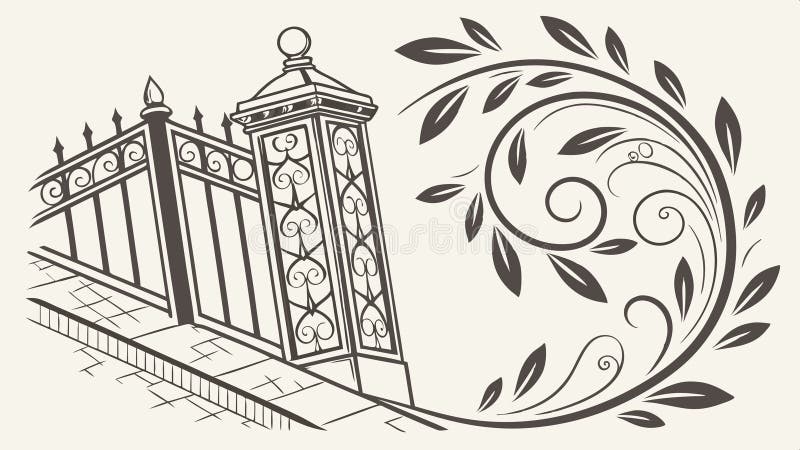 Ornate Gate or Entrance Frame with Classical Architectural Details ...