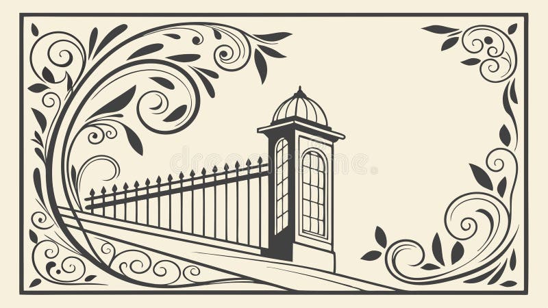 Ornate Gateway with Decorative Archway, Classic Architectural Feature ...