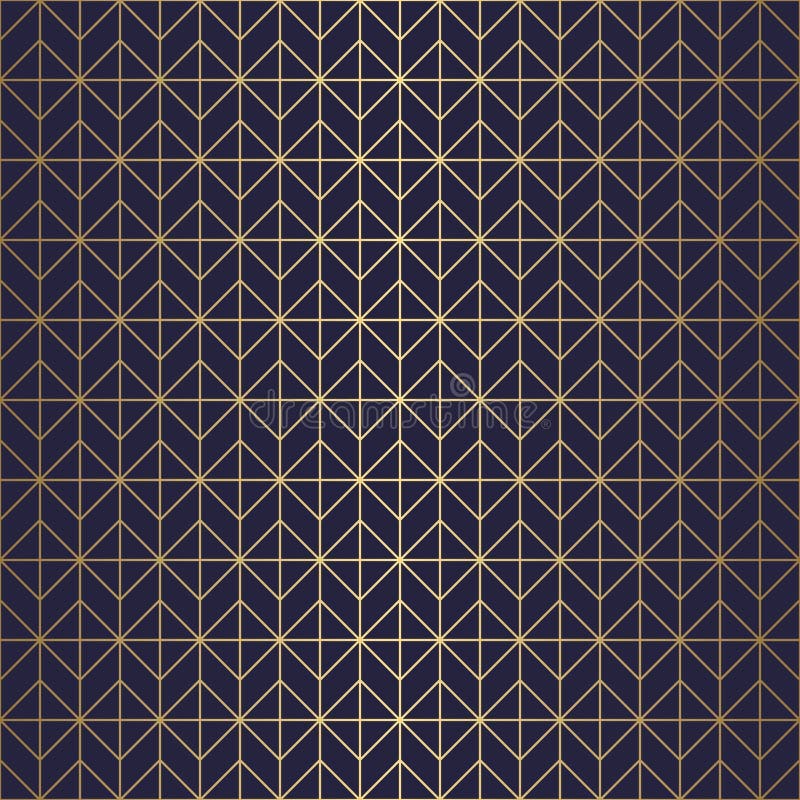 Geometric Seamless Pattern with Square Shape and Gold Line. Stock ...