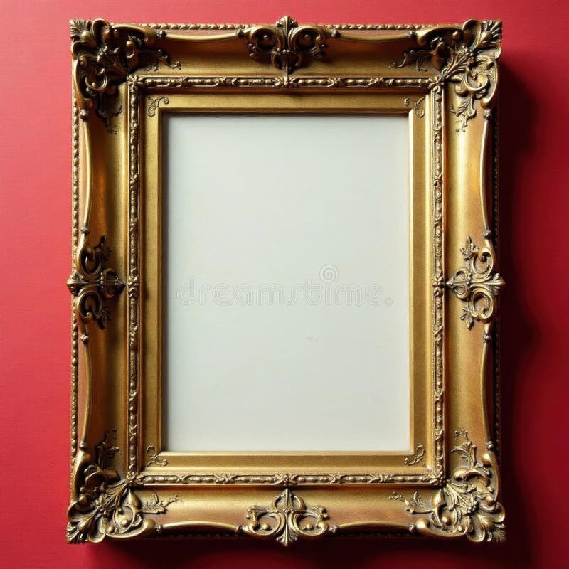Ornate Gilded Baroque Frame, Wide Molding, Aged Patina, Ornate, Pattern ...