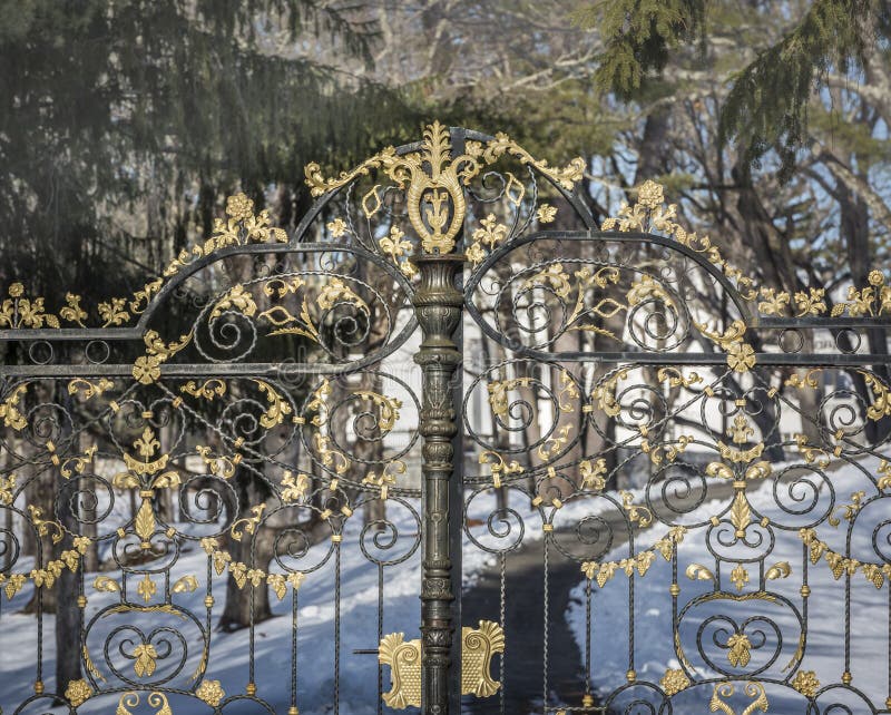 Ornate Gilt Iron Gate stock image. Image of ornate, cast - 101396513