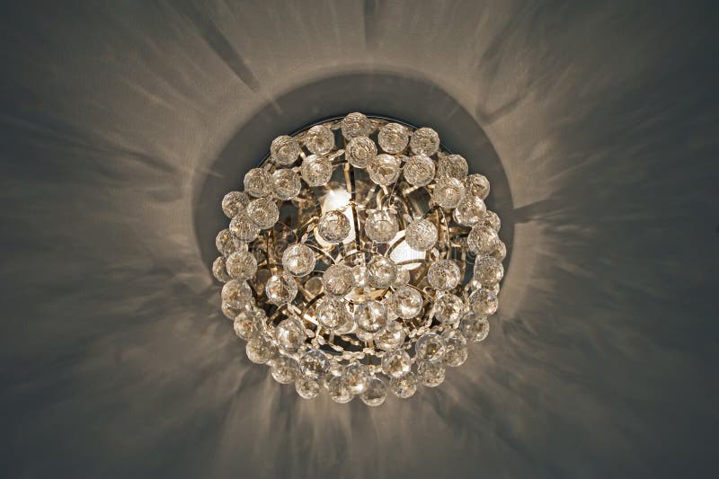 Ornate Chandelier Style Ceiling Light Inside Luxury Apartment Stock ...