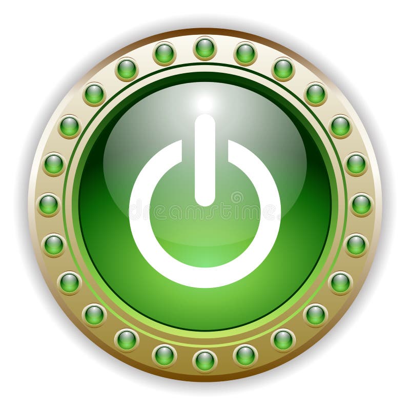 Power Button Icon / EPS stock vector. Illustration of electricity ...