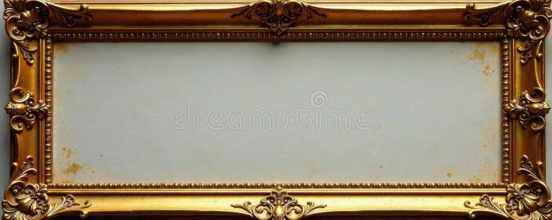 Ornate Gold Baroque Frame, Square, Antique Style , Gold, Intricate ...