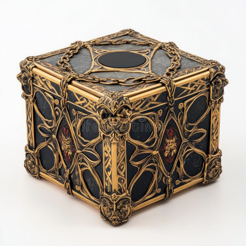 Ornate Gold and Black Box with Intricate Celtic Designs Stock Photo ...