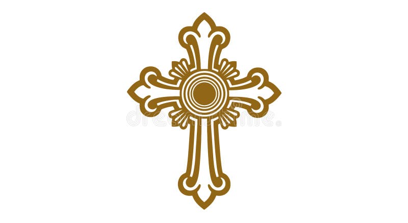 Catholic Cross Clip Art. stock illustration. Illustration of ...