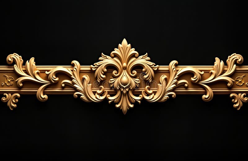 Ornate Gold Design with Detailed Floral, Scrollwork Patterns. Elegant Luxury Design Suitable for ...