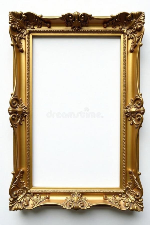 Gold Rectangle Frame White Background Stock Illustrations – 6,282 Gold ...