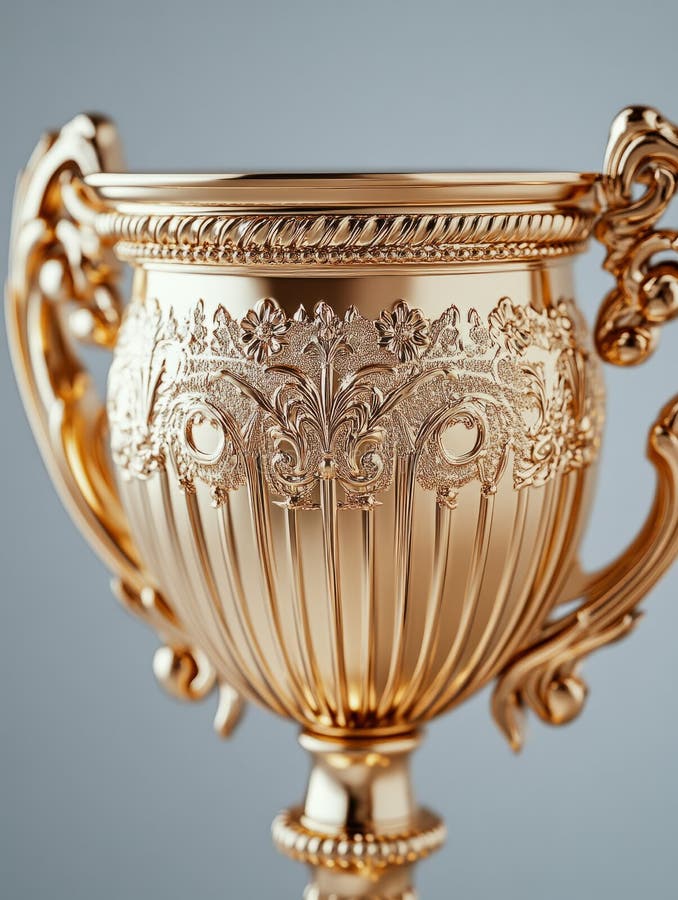 Ornate Golden Trophy Symbolizing Victory and Achievement. Stock Photo ...