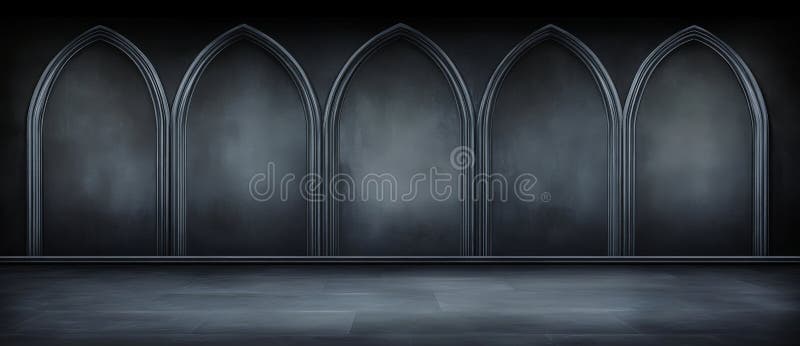 Ornate Gothic Architecture Backdrop with Elaborate Arches and Space for ...