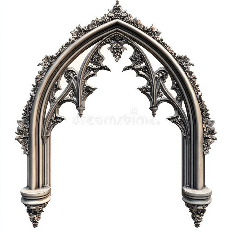 Ornate Gothic Archway Design, Showcasing Intricate Details and ...
