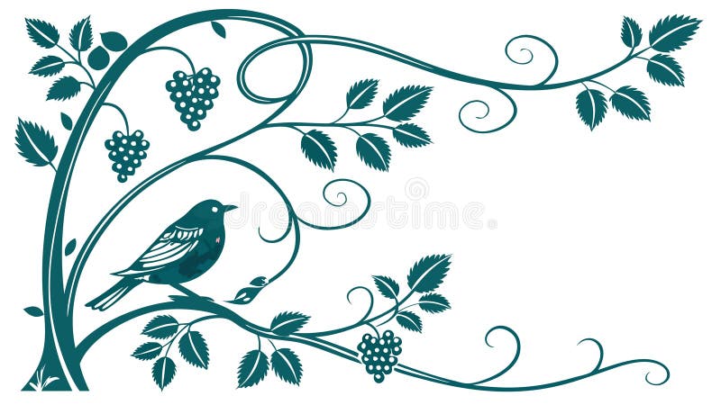 Corner Border Vector Grape Leaves Stock Illustrations – 147 Corner ...