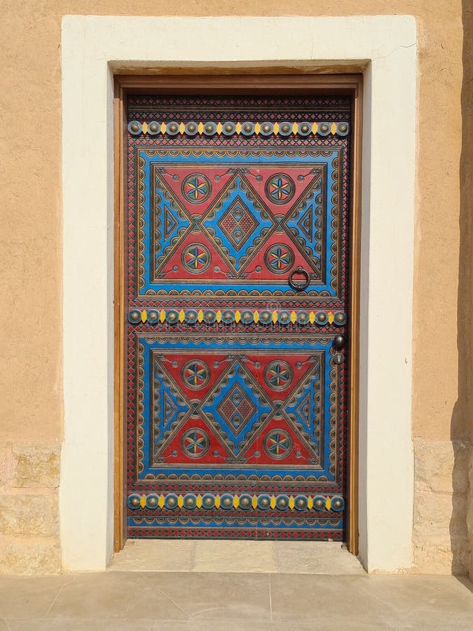 Ornate Hand-Painted Door, Middle Eastern Design Stock Photo - Image of ...