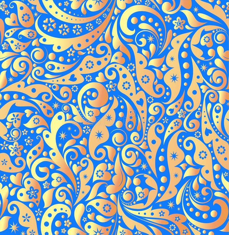 Ornate Holiday Blue Wallpaper Stock Vector - Illustration of honeymoon ...